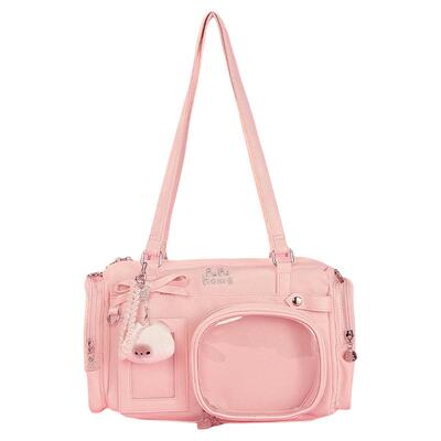 酷乐潮玩馒头猫pupu痛包肥士顿联名款托特包通勤大容量单肩斜挎包