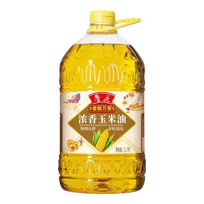 鲁花香飘万家系列浓香玉米油5.7L 物理压榨 非转基因 食用油 粮油