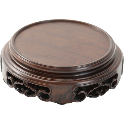 黑檀木整料圆形实木香炉