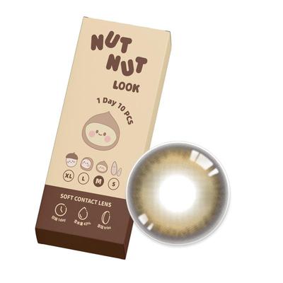 【闭眼冲】坚果力美瞳日抛10片大直径百搭混血金棕瞳NUTNUTLOOK