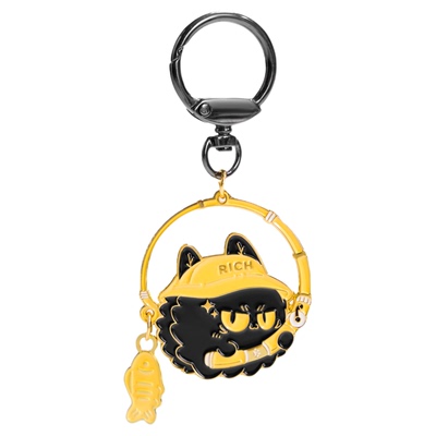 国家宝藏x你好历史 富贵狸猫文创锦鲤钥匙扣创意文化纪念品礼物
