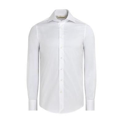 Suitsupply白色埃及棉宽展领衬衫