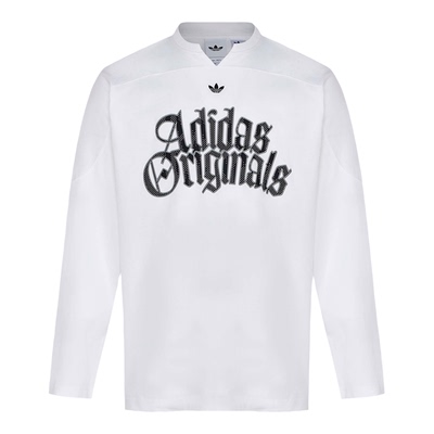 Adidas/阿迪达斯正品三叶草男士字母日常运动宽松长袖T恤KT3037