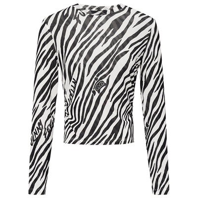 F仿佛条纹撞色印花显瘦皮肤衣