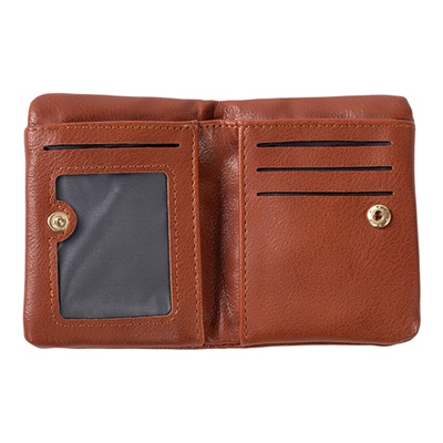 PU皮女士短款两折多卡位卡包钱包