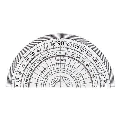 日本Raymay藤井黑白色直尺15mm学生用尺子三角尺量角器套装学生用防滑设计透明刻度尺套尺官方旗舰店