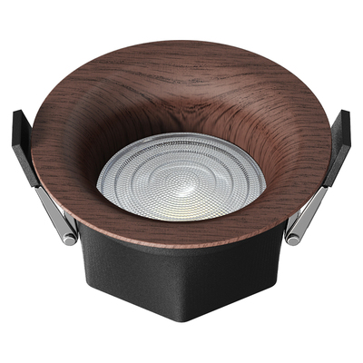 中古风筒灯led嵌入式75mm胡桃木色原木色客厅家用新中式新款射灯