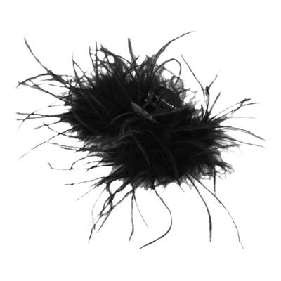 甜辣~黑色鸵鸟纯欲风羽毛抓夹