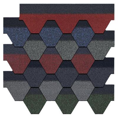 国标自粘型轻钢别墅屋顶沥青瓦片