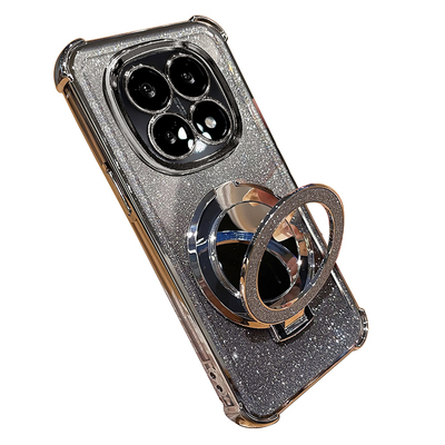 适用小米pocom8手机壳poco m8海外国际版保护硅胶套透明5g带镜头膜全包气囊防摔软壳女85g新款高级感支架镜子