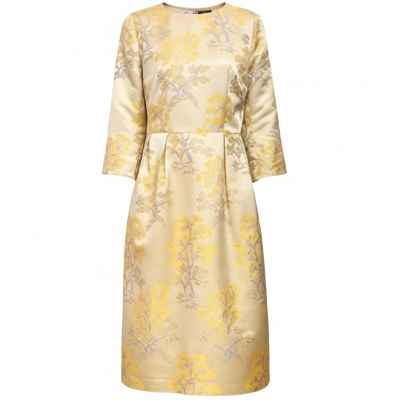 香薇姿桑蚕丝玫瑰香宋锦连衣裙