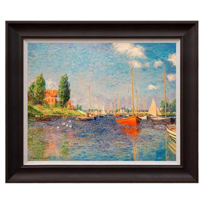 风色莫奈玄关风景油画美式装饰画