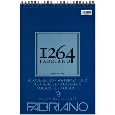 官方旗舰店意大利FABRIANO1264系列绘画本300G棉浆无酸纸A3/A4素描水彩美术生专用线圈本旅行速写素描本