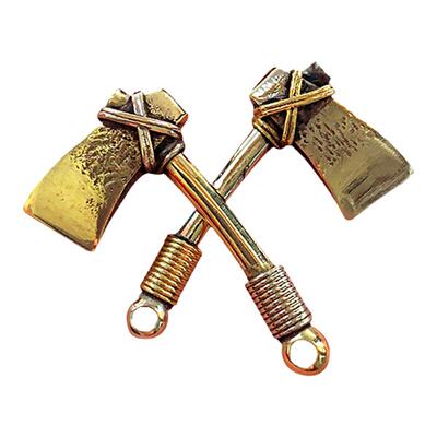 斧压百祸纯铜钥匙扣赐福挂件手工