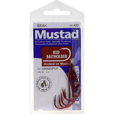 慕斯达双背刺红色直柄黄鳝钓鱼钩