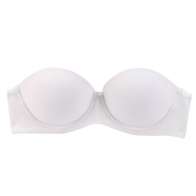 小胸轻聚拢上薄下厚无肩带文胸