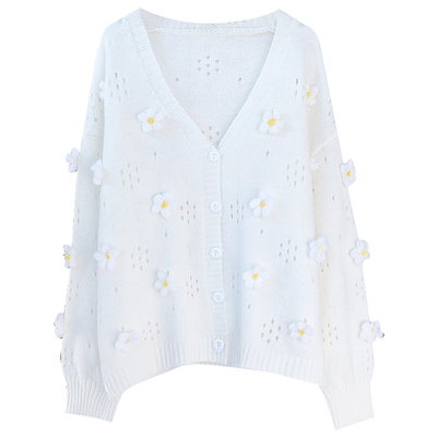 春夏很仙重工花朵秋季针织开工