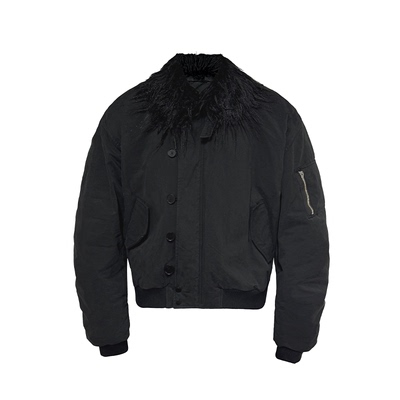 JCAESAR PADDED JACKET做旧可拆卸毛领n2b棉服 水洗粗犷肌理