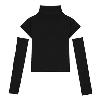 半高领春秋棉女小众长袖