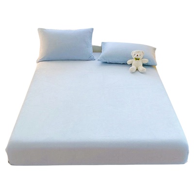 匹鲁A类纯棉床笠加厚三件套