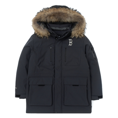 MLB羽绒服男女装2025冬季新款保暖宽松情侣运动毛领外套3ADJB0656