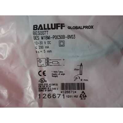 议价全新原装正品BALLUFF巴鲁夫BES007TBESM18MIPOC50BBV03现货