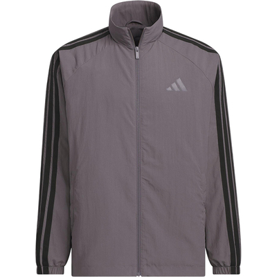 Adidas/阿迪达斯正品2025春季男士经典三条纹宽松梭织外套KC3893