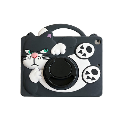 手提路西法猫360旋转华为matePad11.5s保护套小米平板6Pro/5红米RedmiPadSE可爱卡通三星A11+A9+硅胶软壳适用