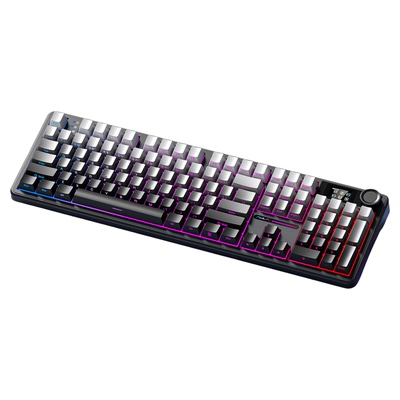 狼蛛F108pro机械键盘侧刻渐变客制化电竞游戏无线2.4g蓝牙三模RGB