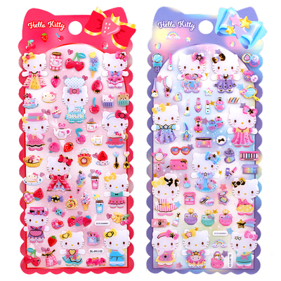 Kitty猫纸立体水晶贴画