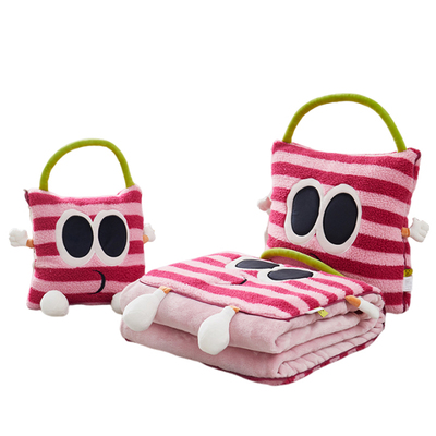 时尚手拎抱枕毯子两用