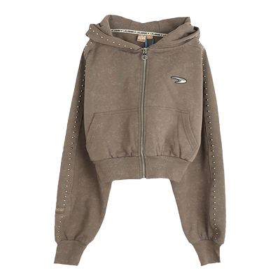 冬季开襟卫衣可爱宽松