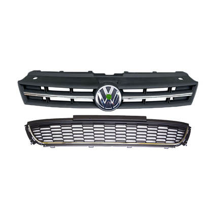 适用于11 12 13年新款POLO中网波罗下中网总成前通风格栅网带亮条