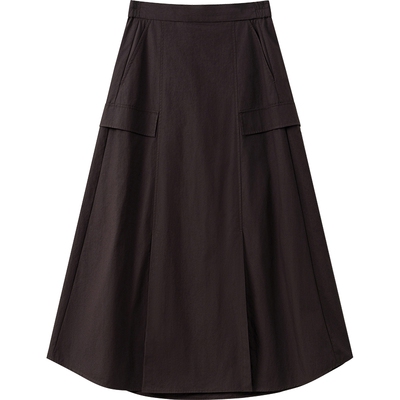 播商场同款工装风伞裙女夏季新款中长款复古裙子BDS2BD2243