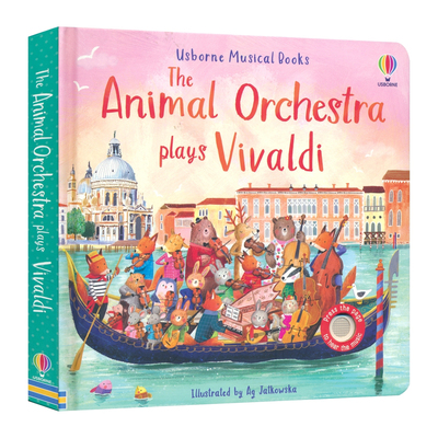 Usborne The Animal Orchestra Plays Vivaldi 古典音乐发声书 动物乐团演奏维瓦尔第 英文原版进口绘本 儿童艺术启蒙发声洞洞书