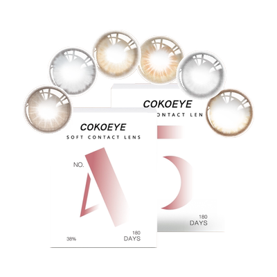 cokoeye美瞳半年抛2片彩色隐形近视眼镜女花色自然官方旗舰店正品