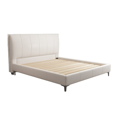 双人软床八益摩卡皮钢架结构