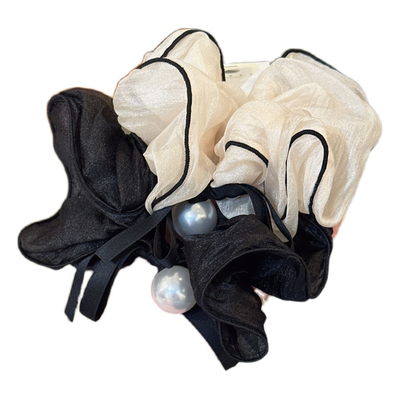 5.28韩国baket发饰褶皱珍珠蝴蝶结大肠圈发圈发绳