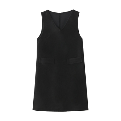 大码背心裙双面毛呢连衣裙马甲裙