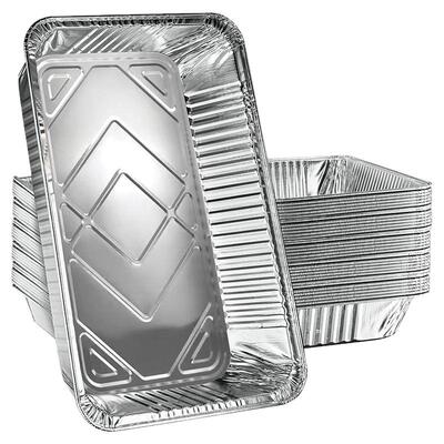 肯麦多超大号锡纸盒525加厚烤鱼乳猪龙虾海鲜长方形带盖大铝箔盒