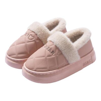 防水棉拖鞋女士冬季室内包跟保暖