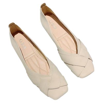 平底鞋子浅口百搭豆豆鞋大码女鞋