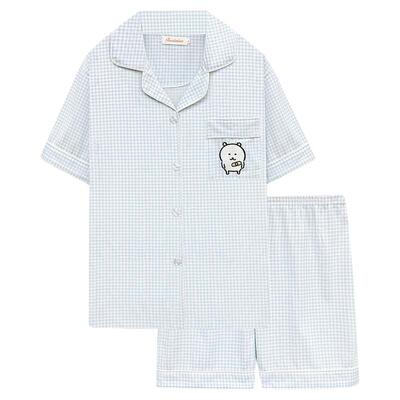 自嘲熊睡衣女夏季可外穿网红风纯棉短袖学生可爱家居服套装夏天新