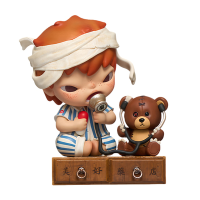 泡泡玛特Hirono美好药店手办吊卡