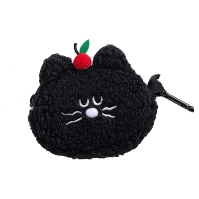 韩国ROMANE可爱毛绒猫耳机保护套