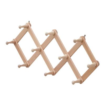 实木伸缩玄关入户墙上挂衣架挂钩