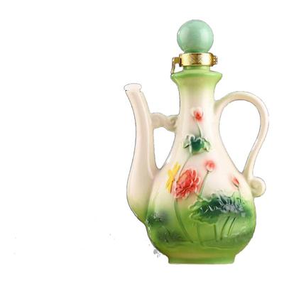 53度清香型白酒陶瓷瓶荷花壶酒