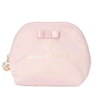 玫瑰日代 现货 Maison de Fleur 法式缎面蝴蝶结化妆包纸巾包