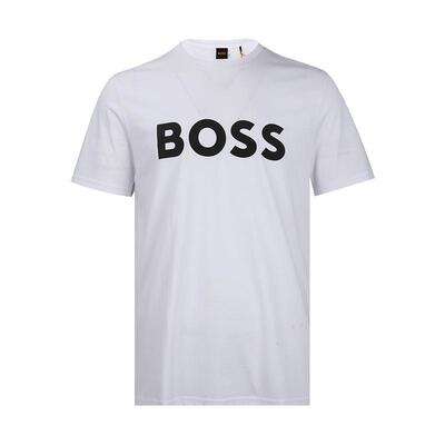 HugoBoss印花圆领休闲短袖T恤男