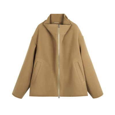 速写outlets奥莱男装秋折扣新品毛呢夹克宽松立领短款休闲外套潮